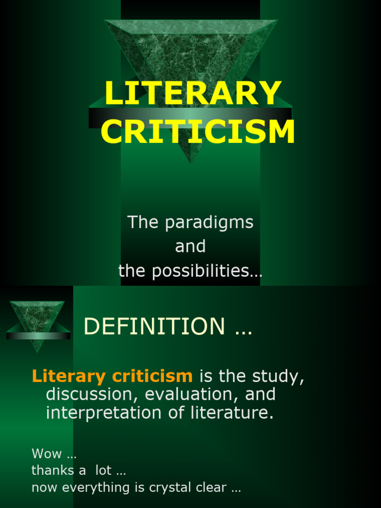 1 - Introduction To Literary Criticism | PDF | Deconstruction ...