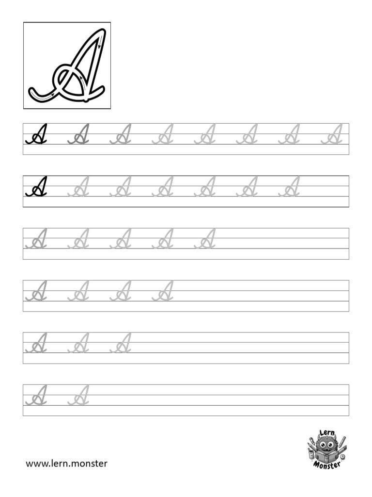 Lateinische Ausgangsschrift Klasse 1 Und 2 Lineatur 0 Grossbuchstaben 1 | PDF