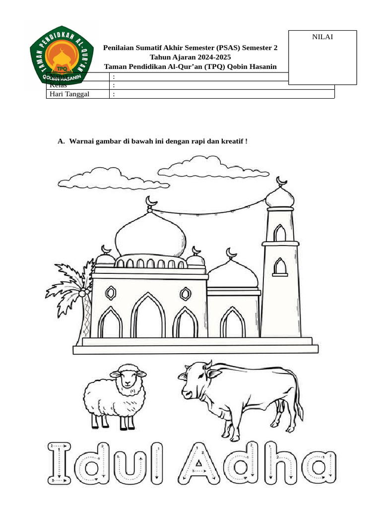 Psas TPQ Mewarnai 24-25 | PDF