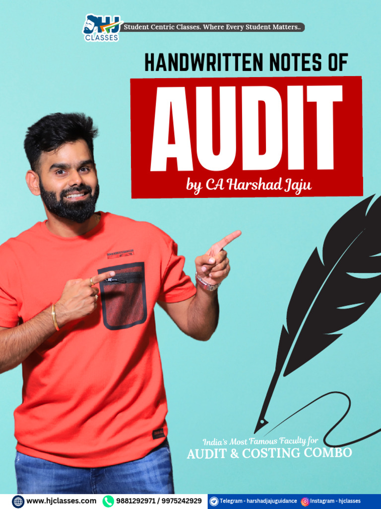 CA Harshad Jaju Audit Notes PDF | PDF