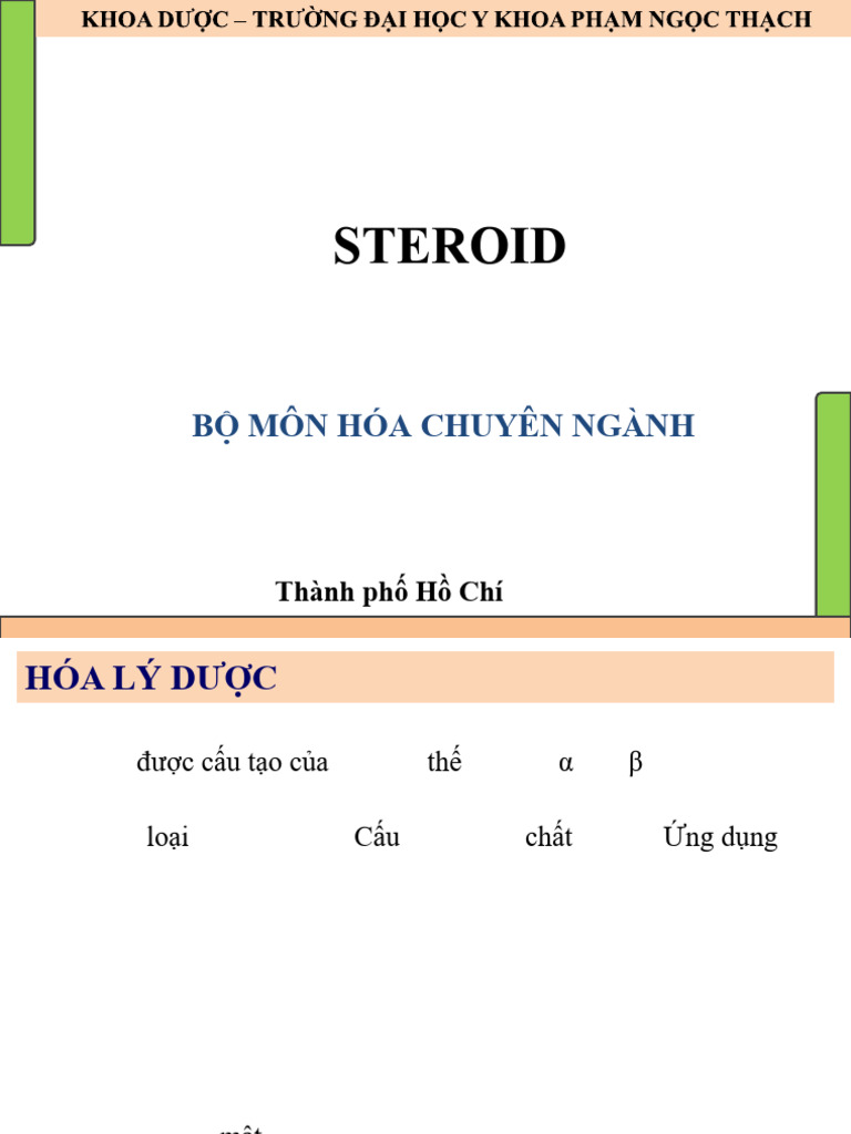 Hóa H U Cơ NG D NG Steroid-G I SV | PDF