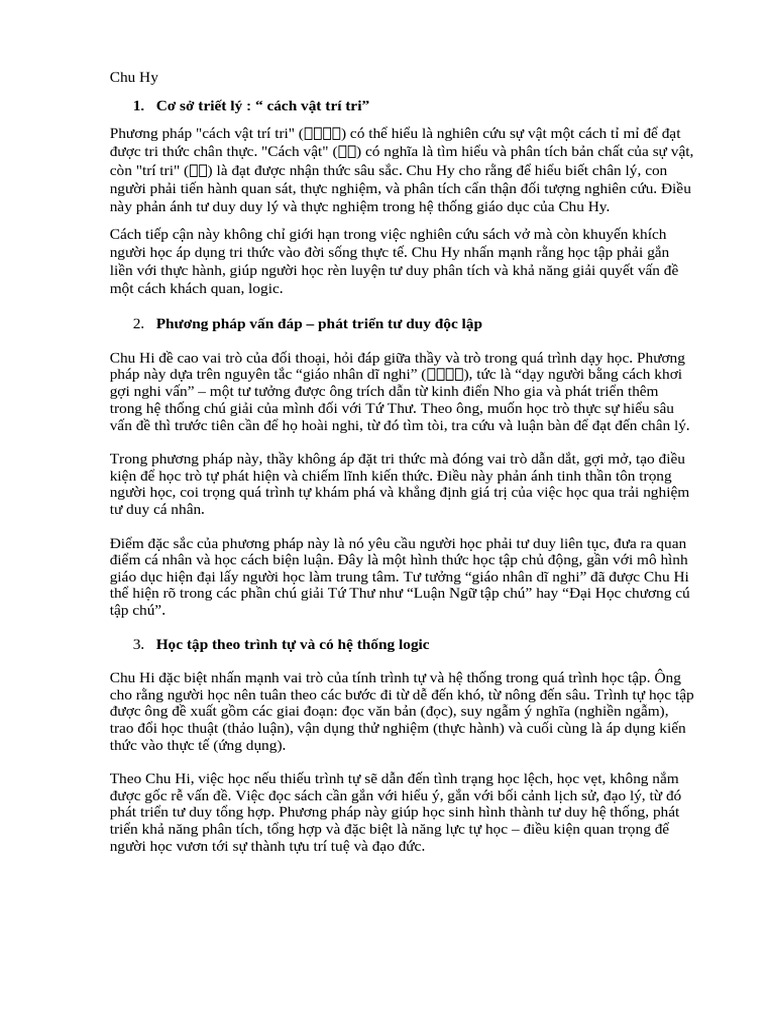 Chu Hy | PDF