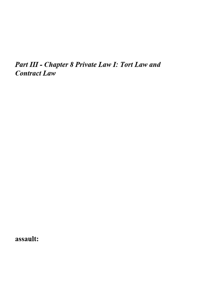 Introduction To Law - CH 8 Flashcards | PDF | Tort | Damages