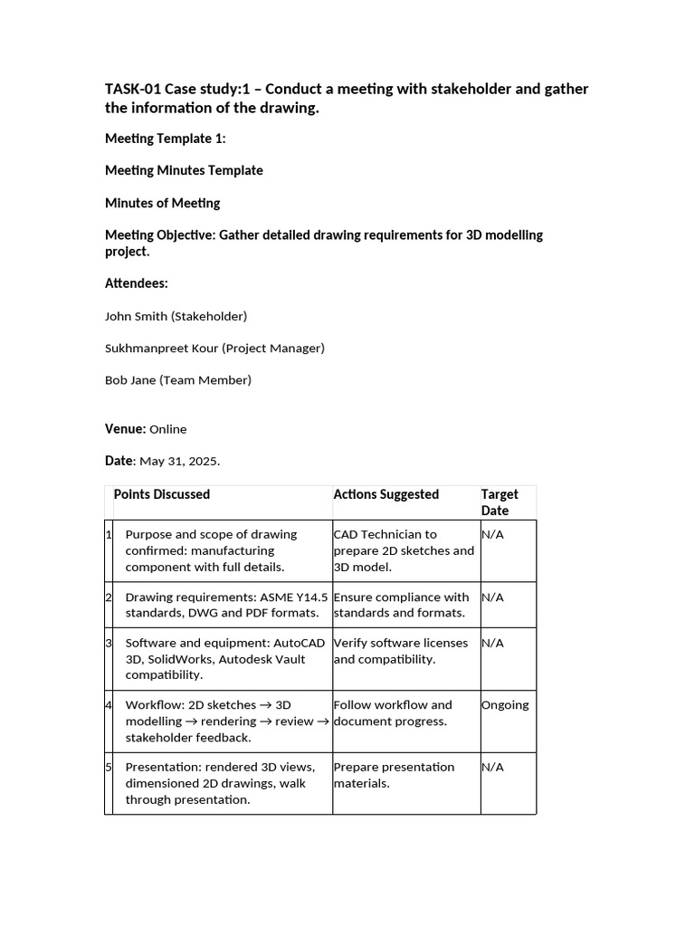 Meeting Template 1 | PDF