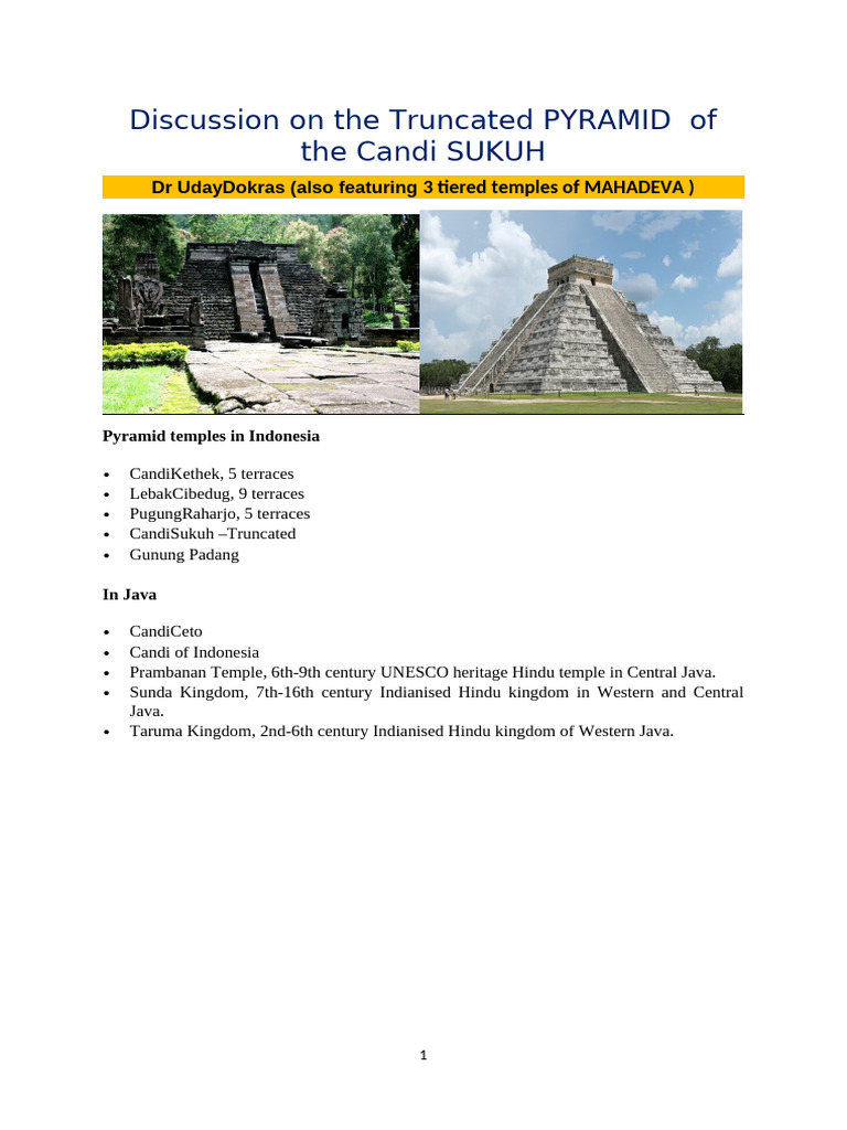 The Truncated Candi SUKUH BOOK | PDF | Pyramid