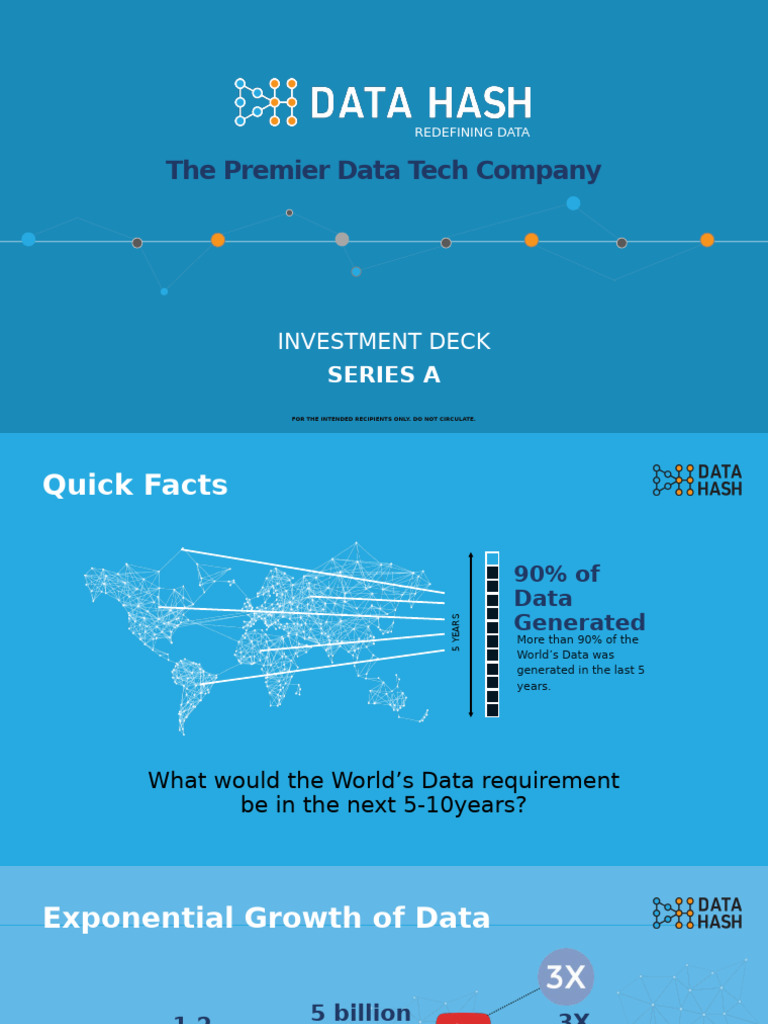 Series A Investment Deck for Data Hash | PDF | Cryptocurrency | Equity ...