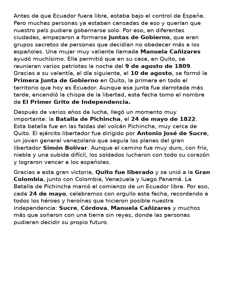 Deber de La Batalla de Pichincha | PDF