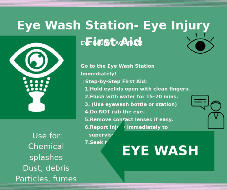 Eye Wash Station-Eye Injury First Aid | PDF
