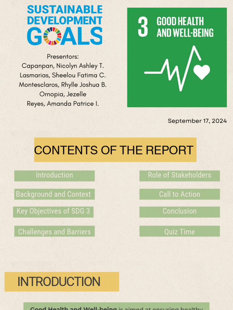 SDG 3: Promoting Global Health Equity | PDF | Global Health | Health Care
