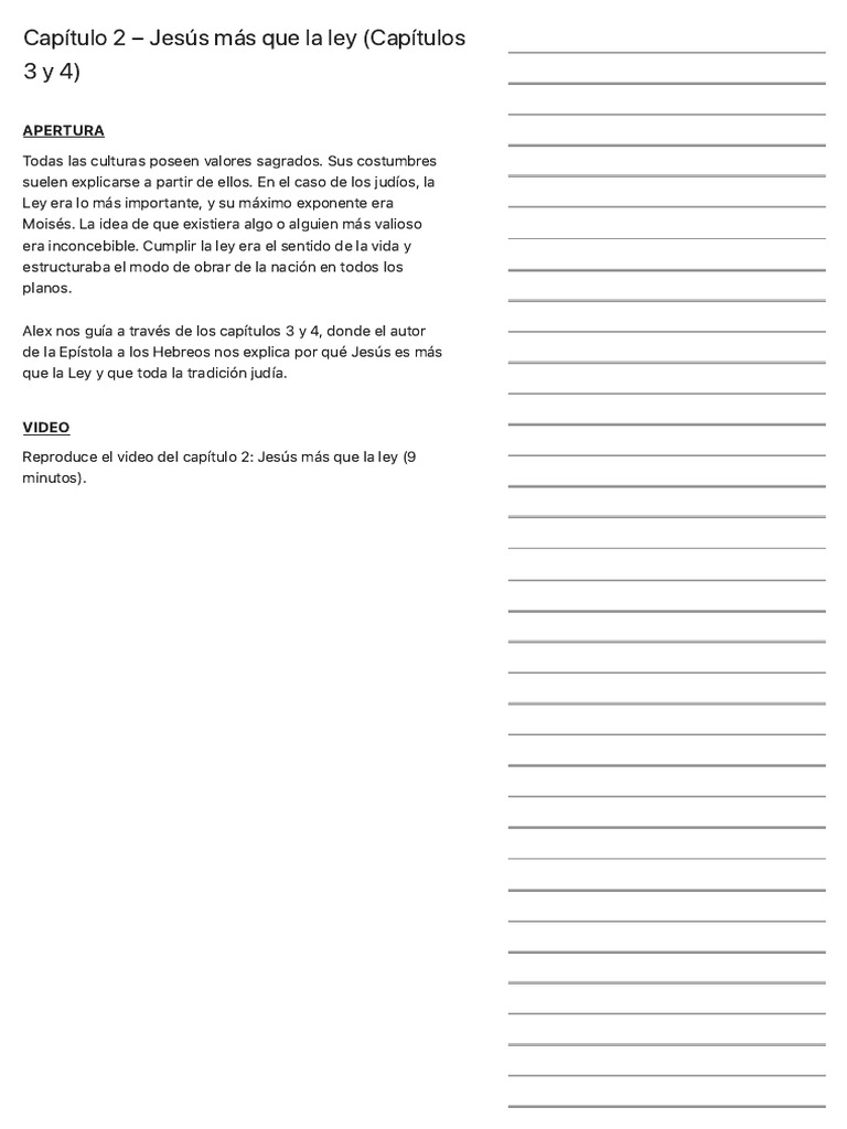 Hebreos 2 | PDF | Jesús | Moisés
