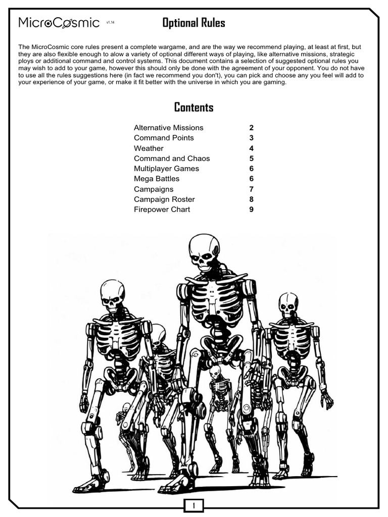 Microcosmic Optional Rules | PDF