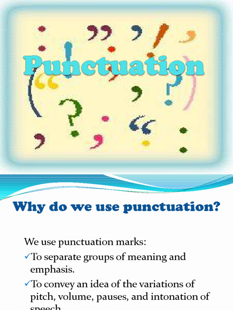 Class VII Eng Lang Punctuation PPT 2024 25 | PDF | Comma | Ellipsis