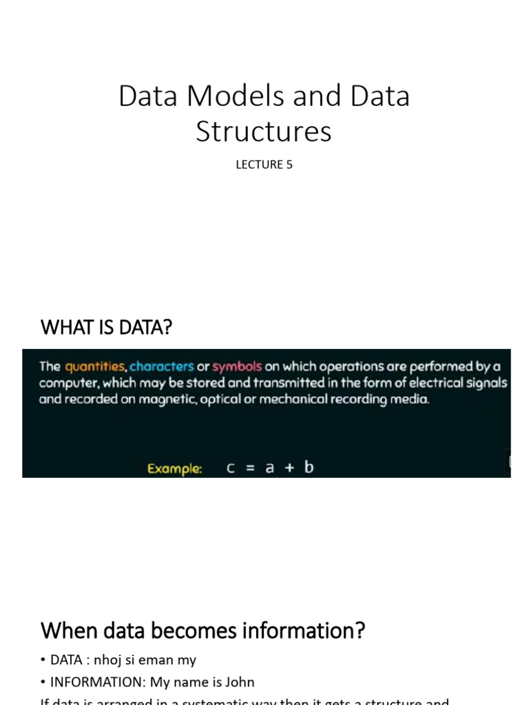 Data Models and Data Structures LECTURE5 | PDF | Queue (Abstract Data Type) | Data Model