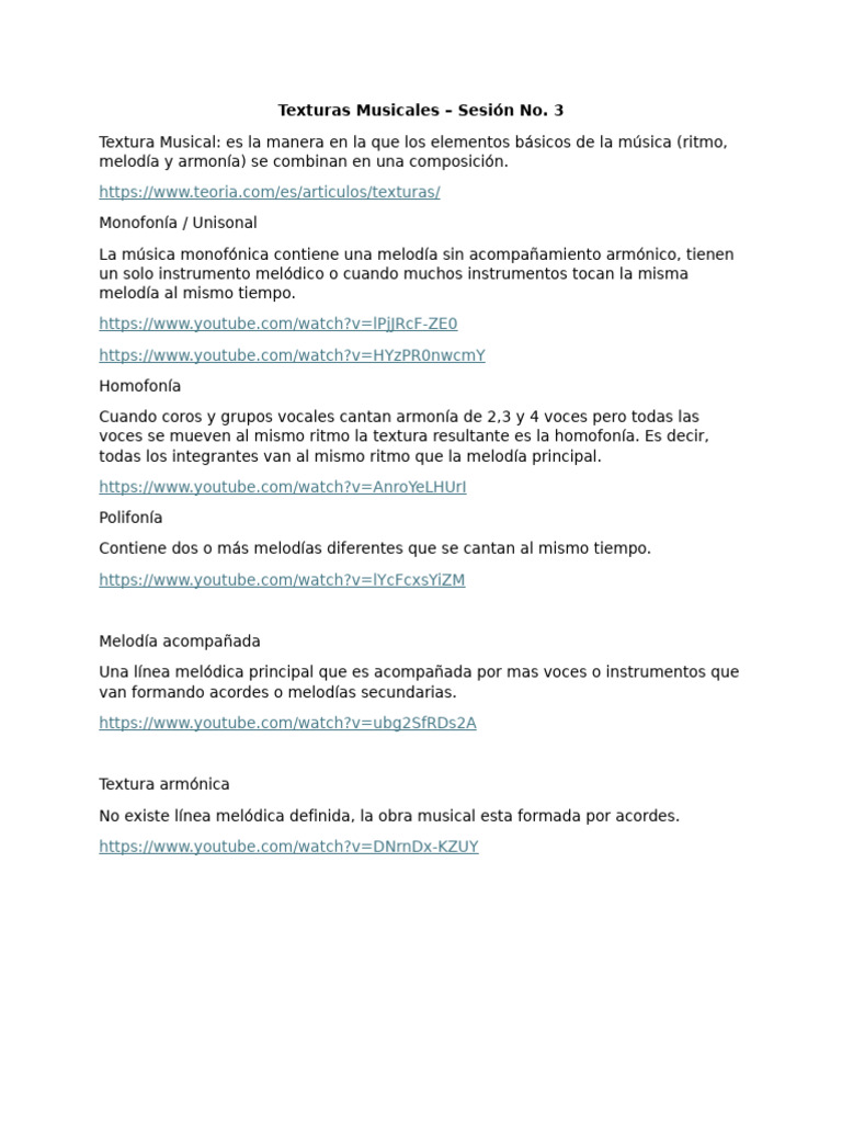 Texturas Musicales | PDF