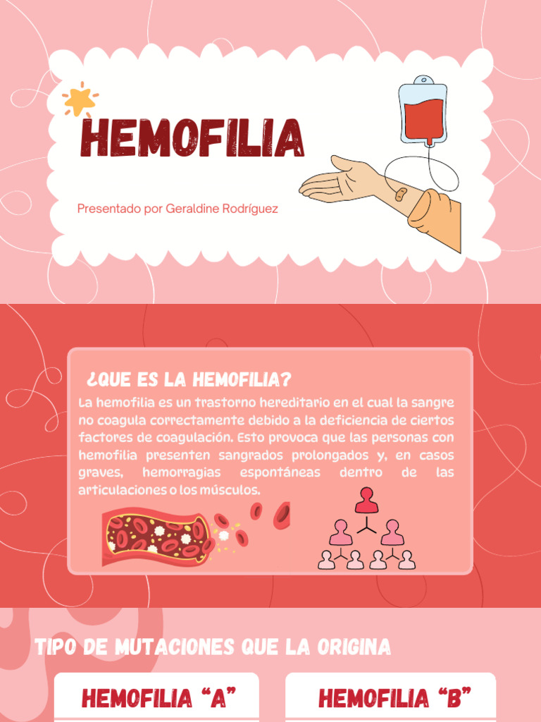 Hemofilia: Causas, Síntomas y Tratamiento | PDF | Hemofilia | Mutación