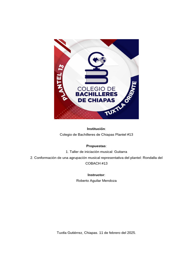 Taller de Guitarra y Rondalla COBACH #13 | PDF | Guitarras | Acorde ...