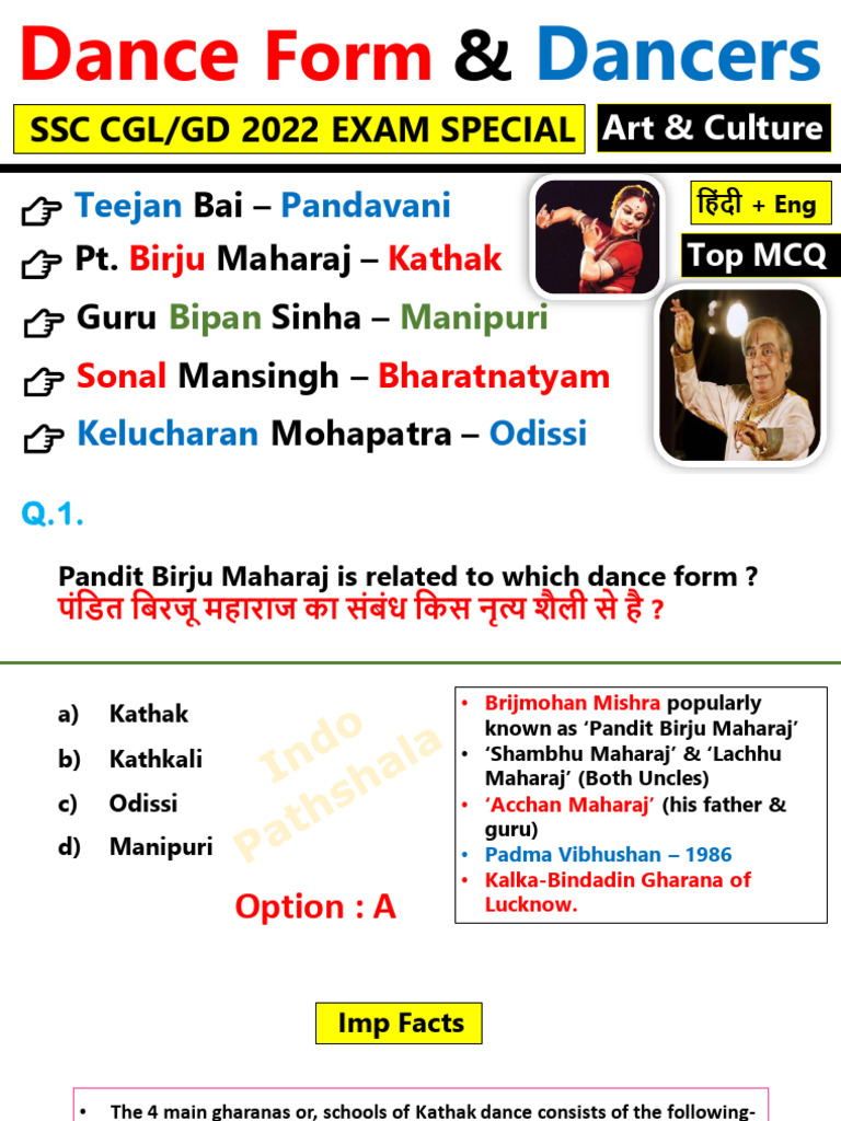Indian Classical Dance Forms Overview | PDF | Performing Arts | Concert ...