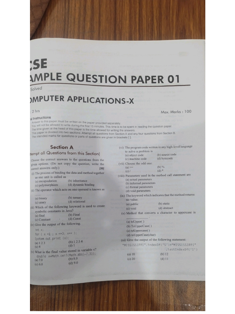 Sample Papers 1 - 3 Computer by Devraj Singh | PDF
