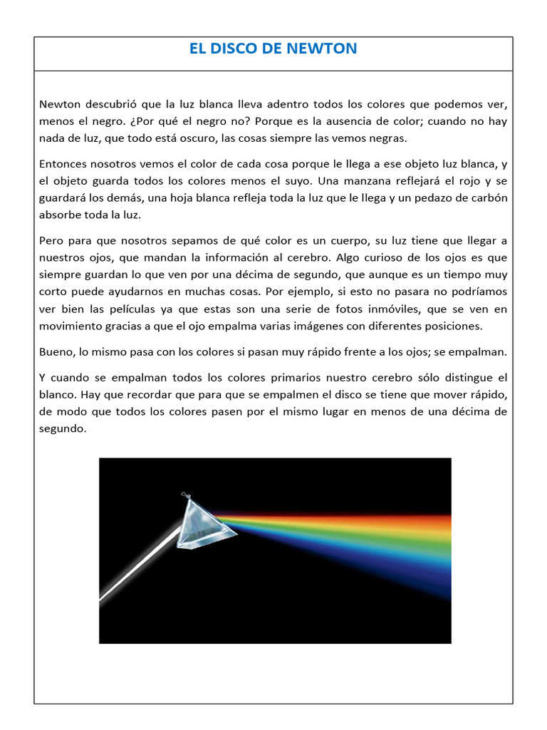 El Disco de Newton | PDF