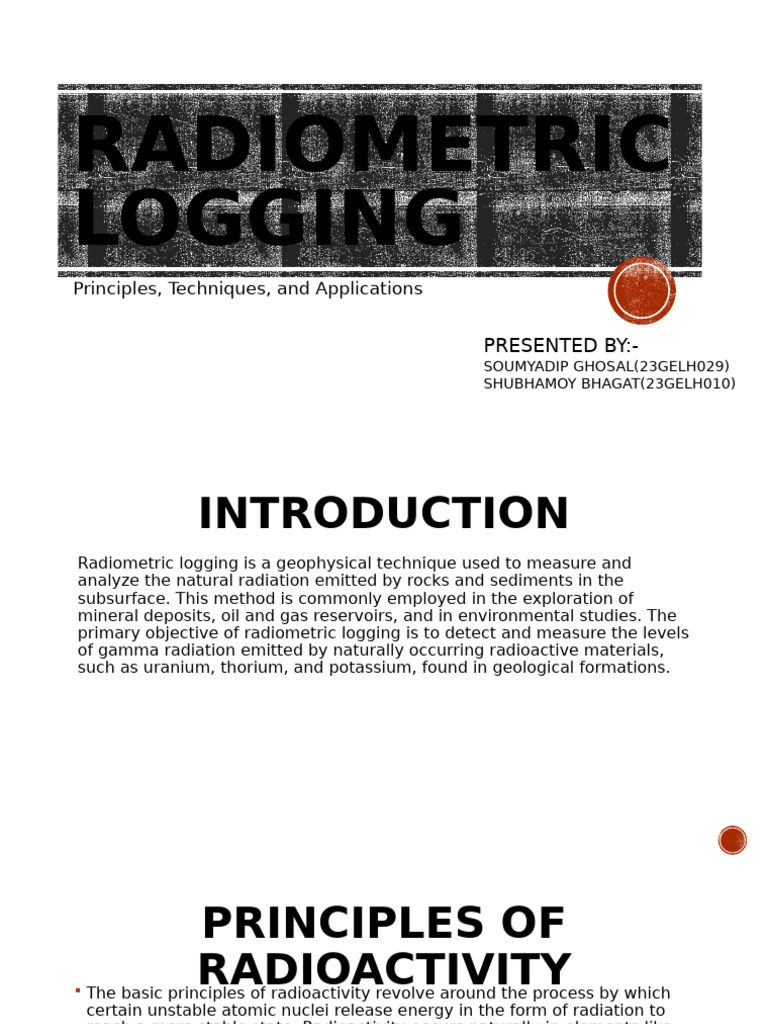 Radiometric Logging Techniques Explained | PDF | Radioactive Decay ...