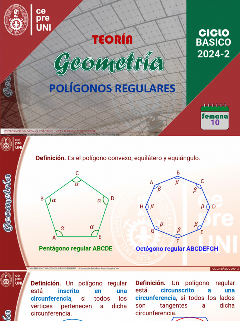 S10-Poligonos Regulares Basico 2024-2 | PDF | Geometría del plano ...