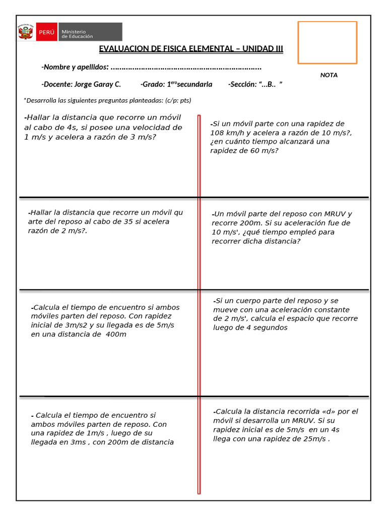 1sec B - III Unidad | PDF