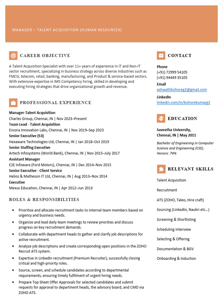 Kishore Kumar Ganesan-Updated | PDF | Computing | Information Technology