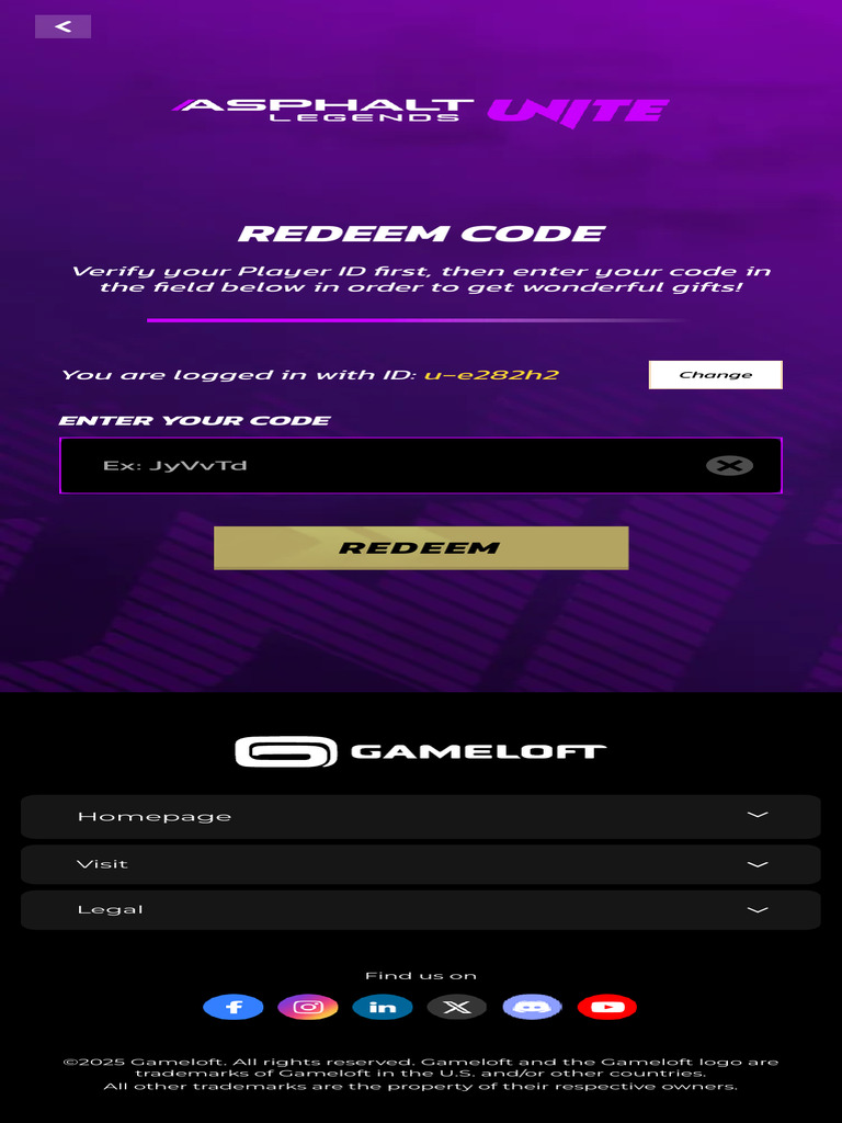 Asphalt Legends Unite Redeem Gameloft | PDF