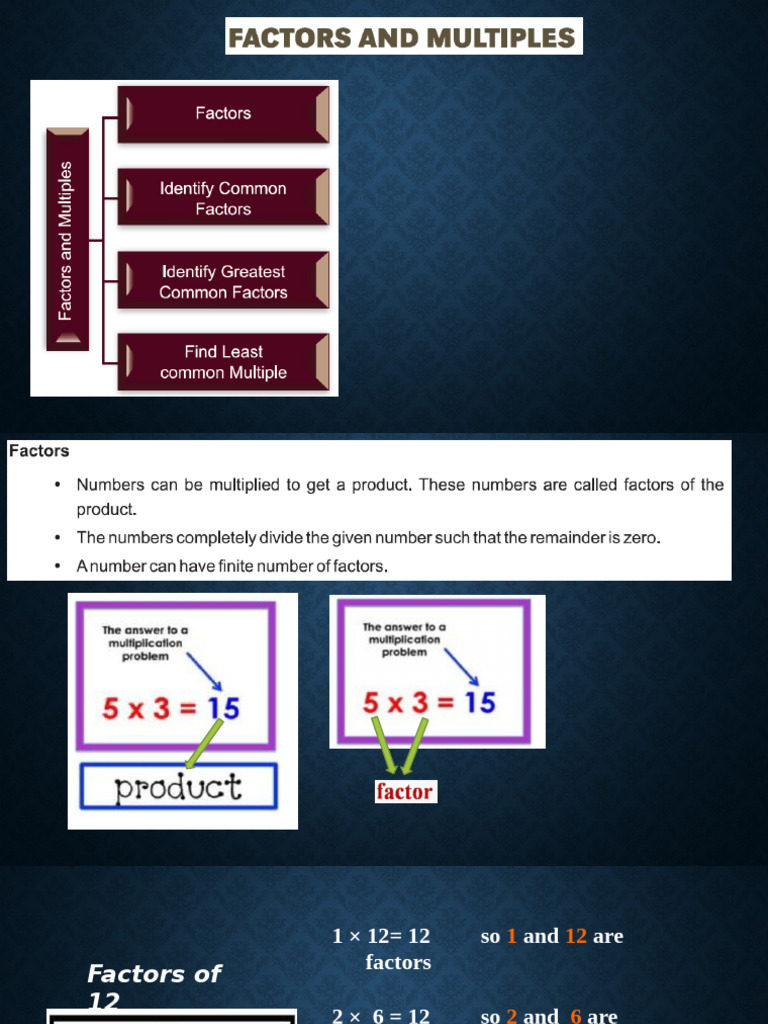 1.2 Directed Numbers and 1.3 Factors - Multiples | PDF | Mathematical Concepts | Abstract Algebra