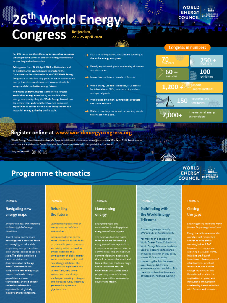 World Energy Congress 2024 Overview | PDF | Climate Change Mitigation ...