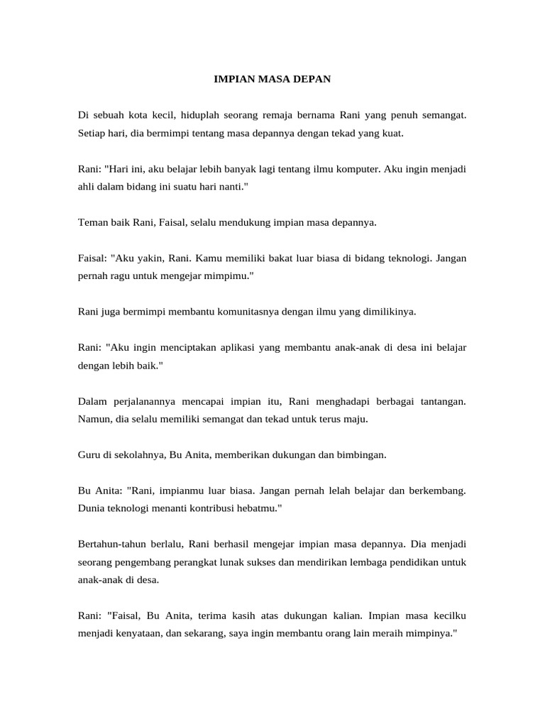 Karmunika Zulvani - Impian Masa Depan - 8a | PDF