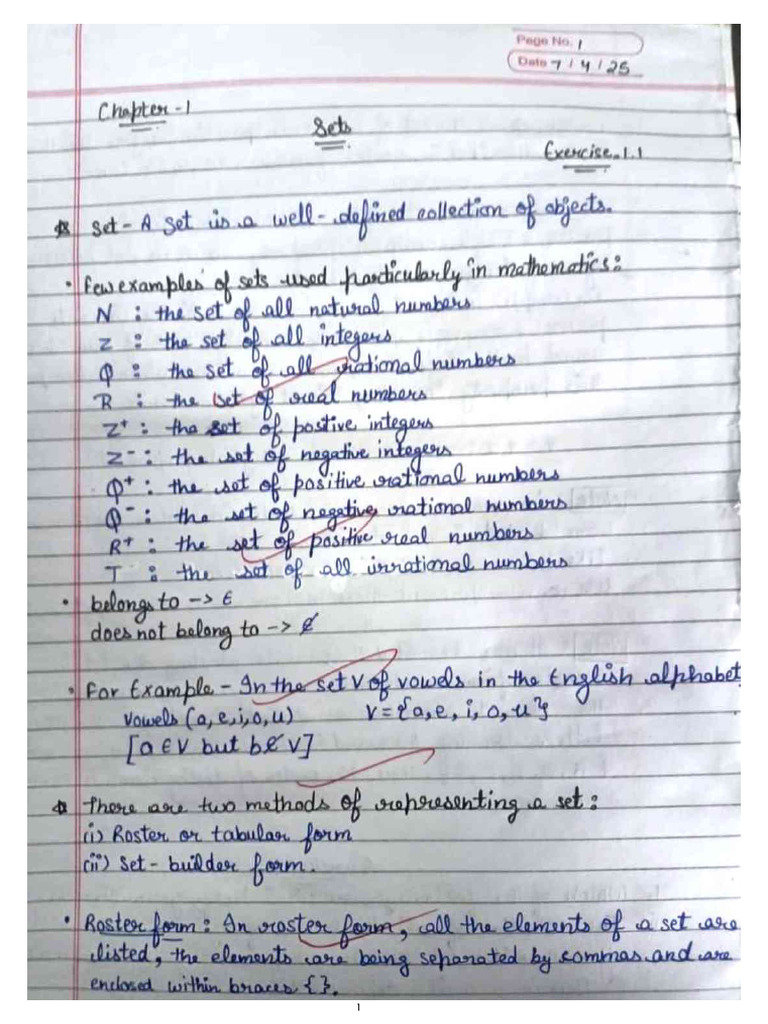 CH 1 Sets Arpit | PDF