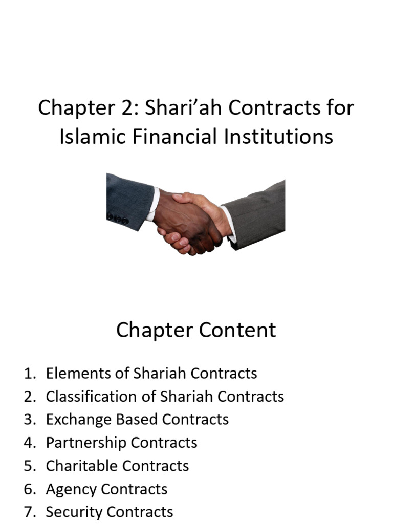 Chapter 2 - Shari'ah Contracts For Islamic Financial Institutions | PDF ...