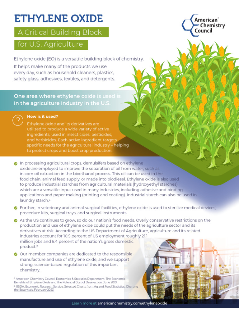 Ethylene Oxide Agriculture Infographic | PDF | Agriculture | Starch