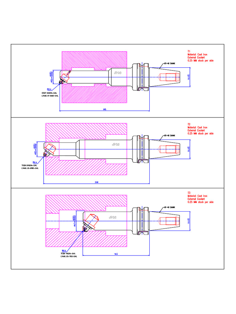 D32 D38 D47 Boring Concept | PDF