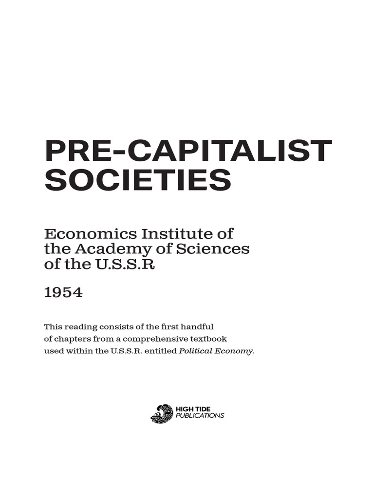 pre-capitalist-societies | PDF | Marxism | Communism