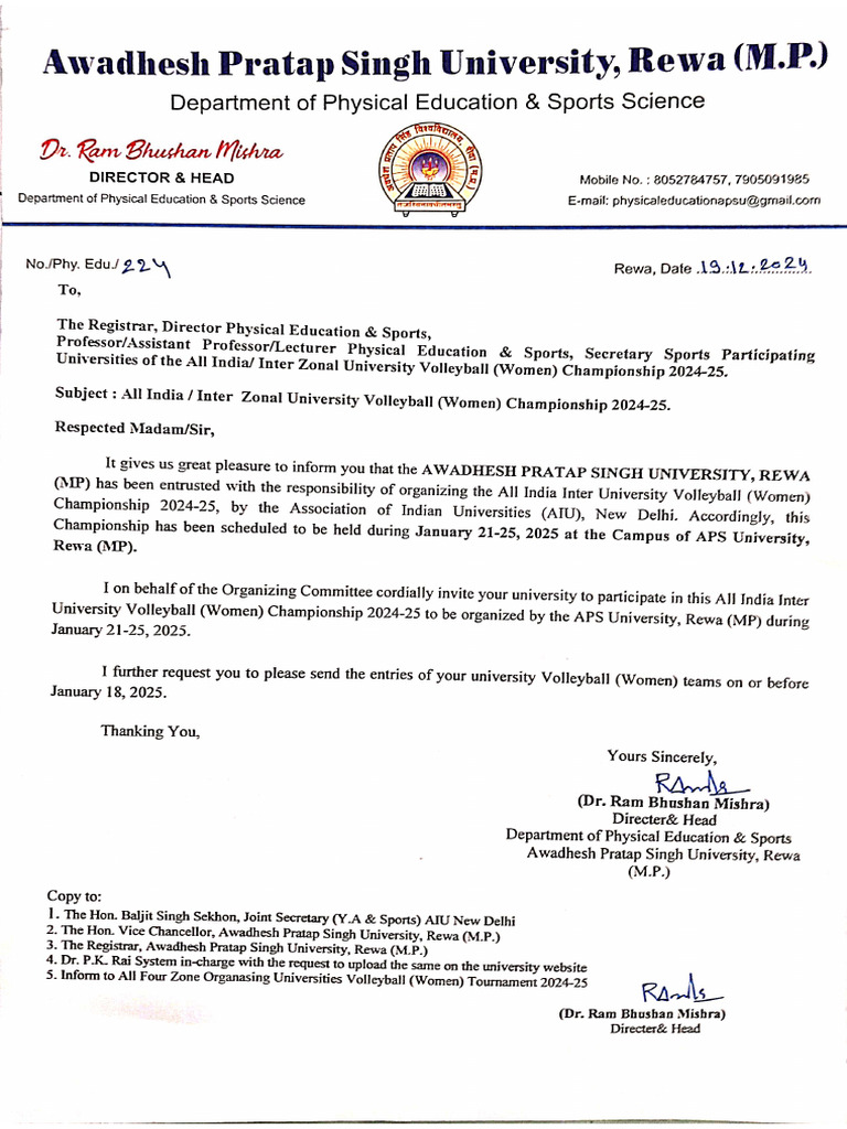 All INDIA Volleyball w2024-25 | PDF