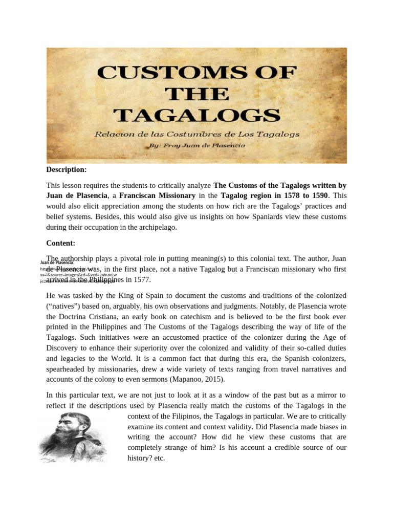 Customs of The Tagalog | PDF | Wife | Marriage
