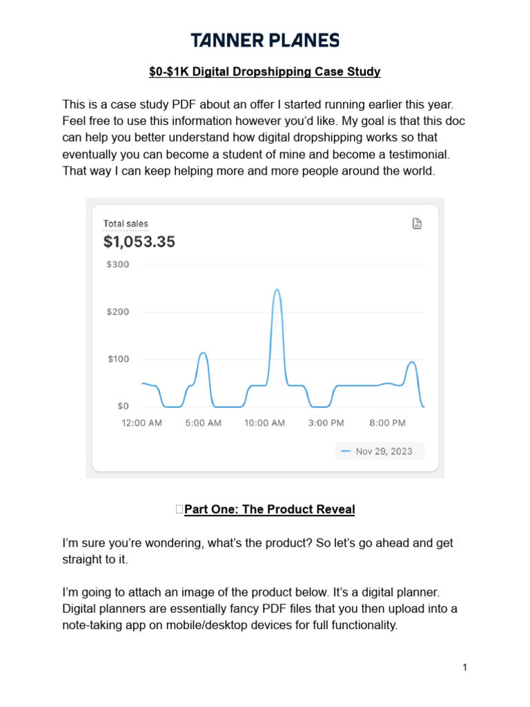 Digital Dropshipping Case Study Insights | PDF | Etsy