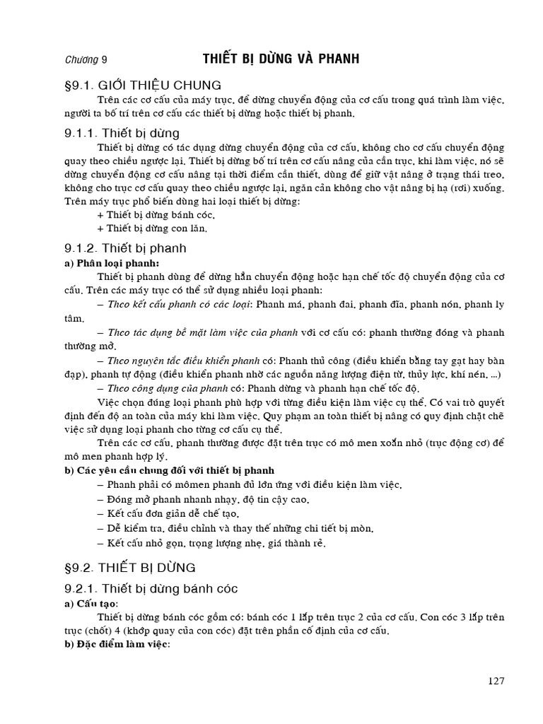 Thieát Bò Döøng Vaø Phanh: 9.1. Giôùi Thieäu Chung | PDF