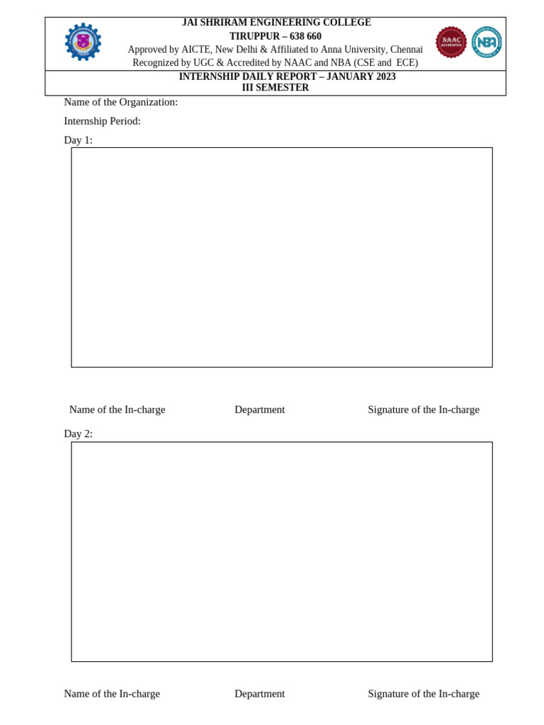 Internship Report Odd Sem 2023 V Sem | PDF