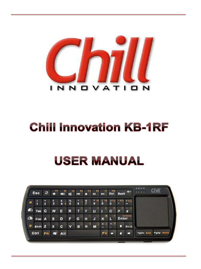 Chill KB-1RF Micro Keyboard - English | PDF | Computer Keyboard | Battery Charger