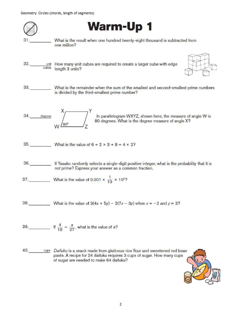 Hw04 Part2 AMC8 Mathcounts Solutions | PDF