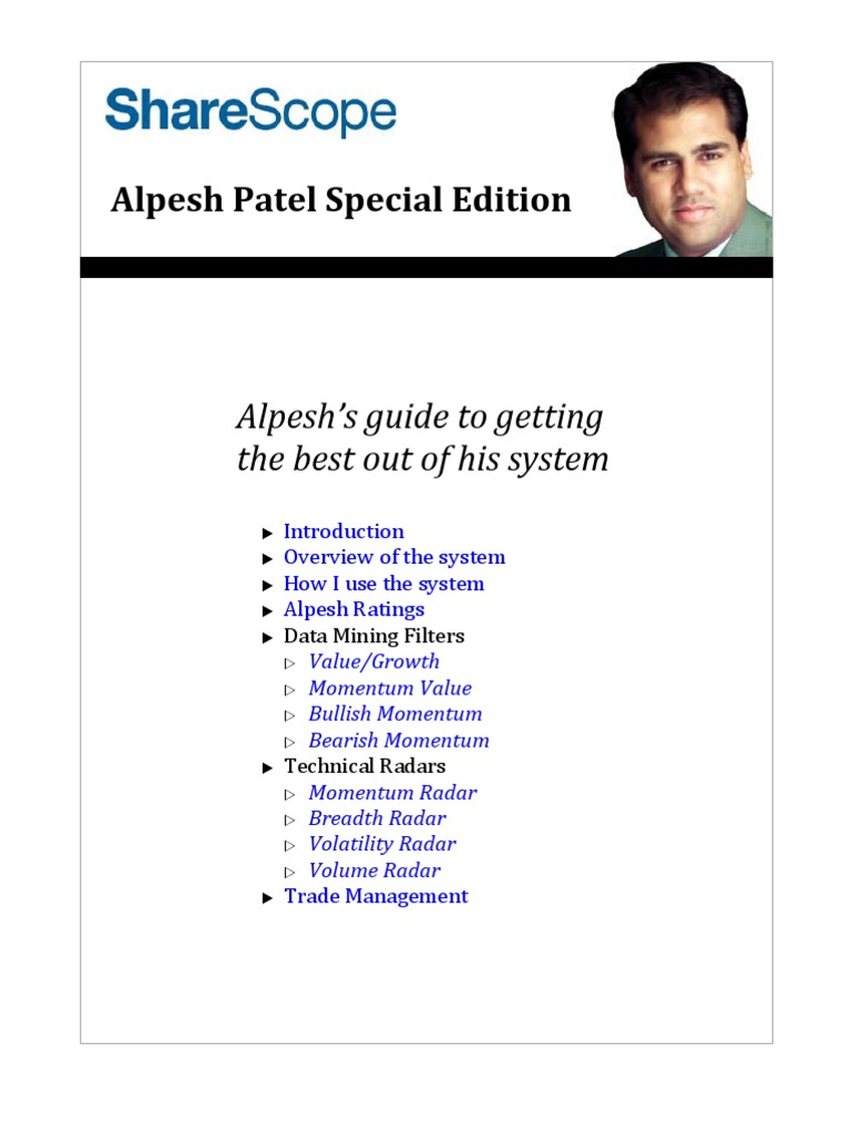 Alpesh Patel's Guide to Getting the Best Out of His System | PDF | Beta (Finance) | Stock Market ...
