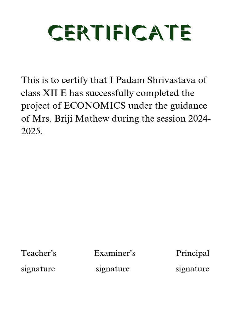 Eco Certificate | PDF