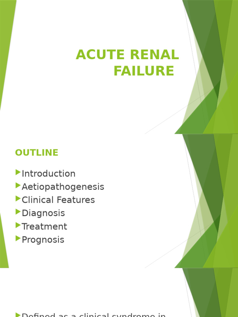 Acute Renal Failure | PDF | Kidney | Organ (Anatomy)