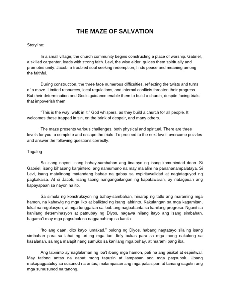 The Maze of Salvation | PDF
