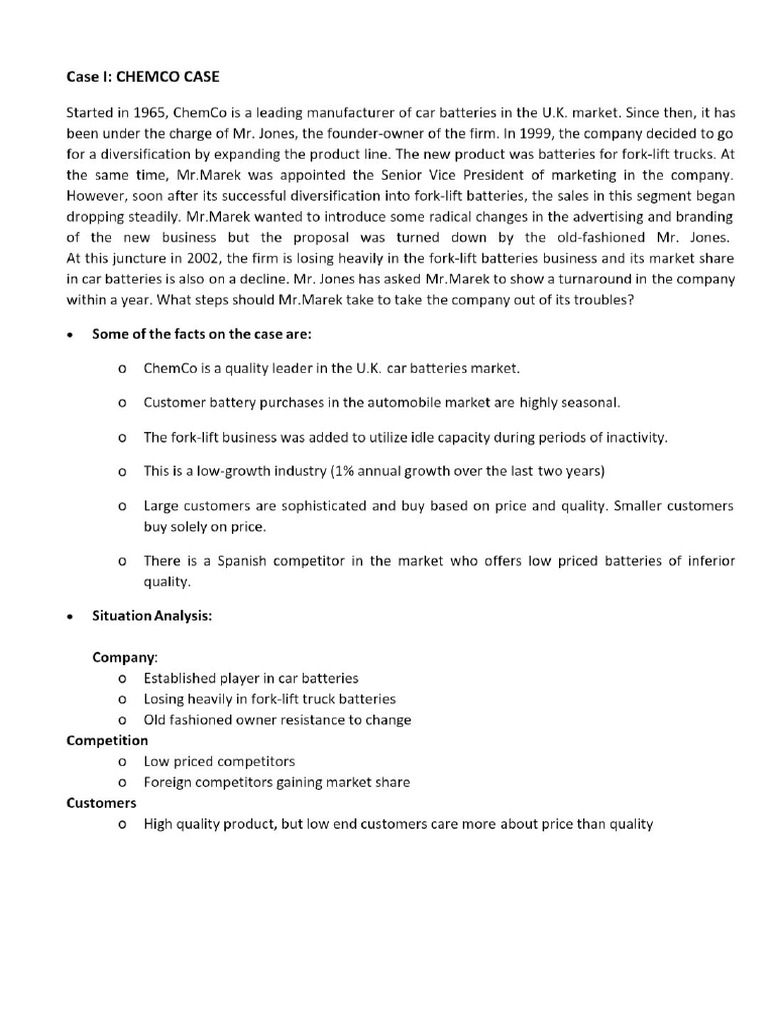 Solved Case Study Sample | PDF
