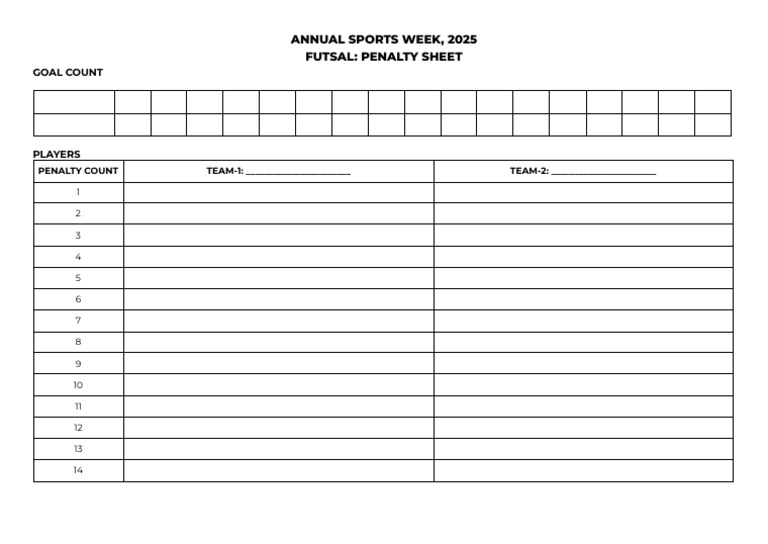 Penalty Sheet | PDF