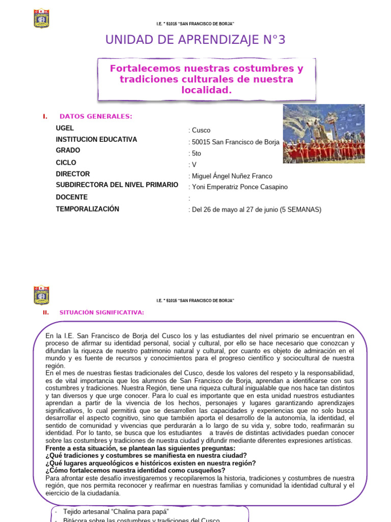 UNIDAD N3 ULTIMO | PDF | Tradiciones | Creatividad